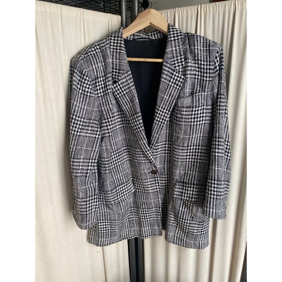 MaxMara | Jackets & Coats | Vtg Euc Max Mara Pura Seta Black White ...